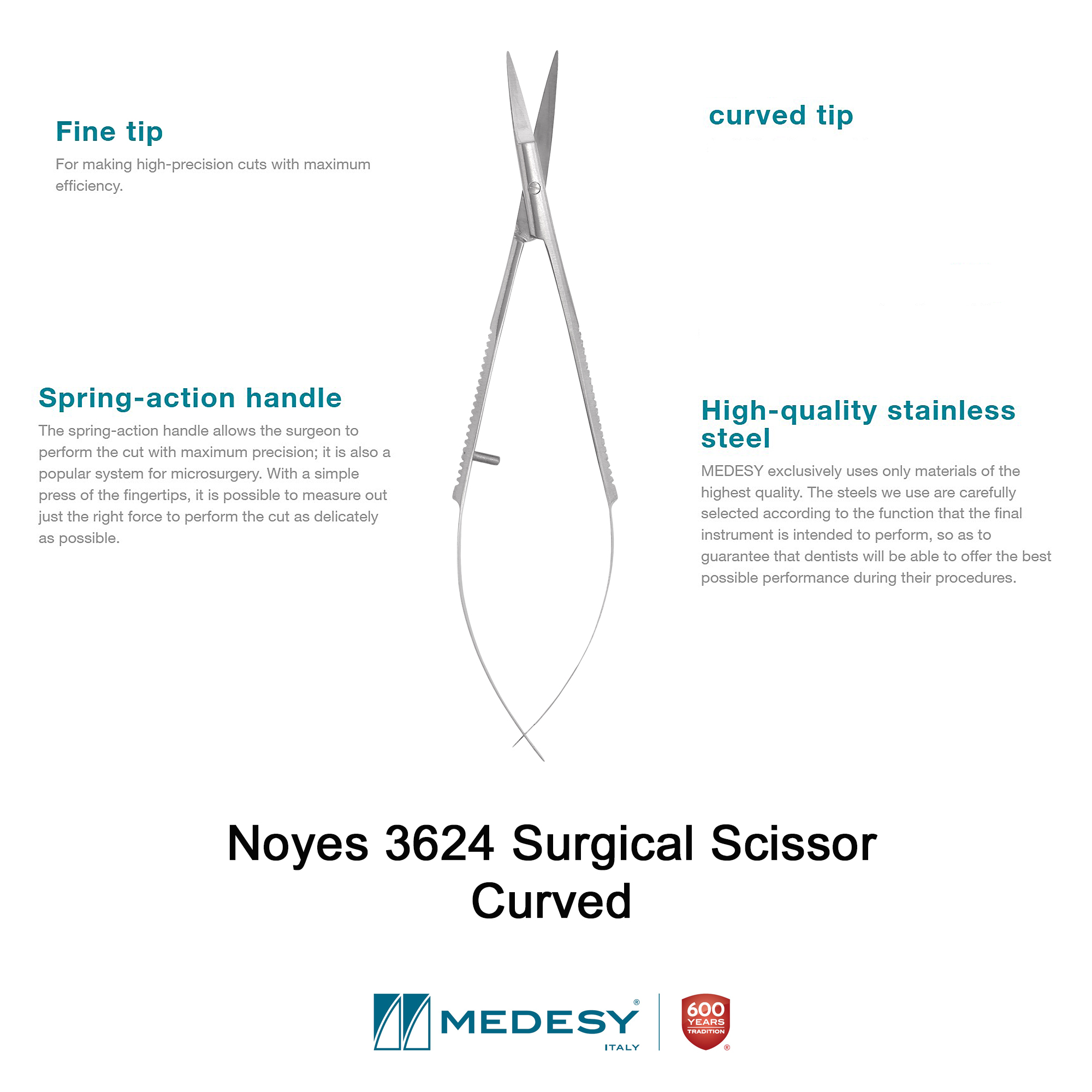 Noyes 3624 Surgical Scissor Curved - Dentistree Online Shop