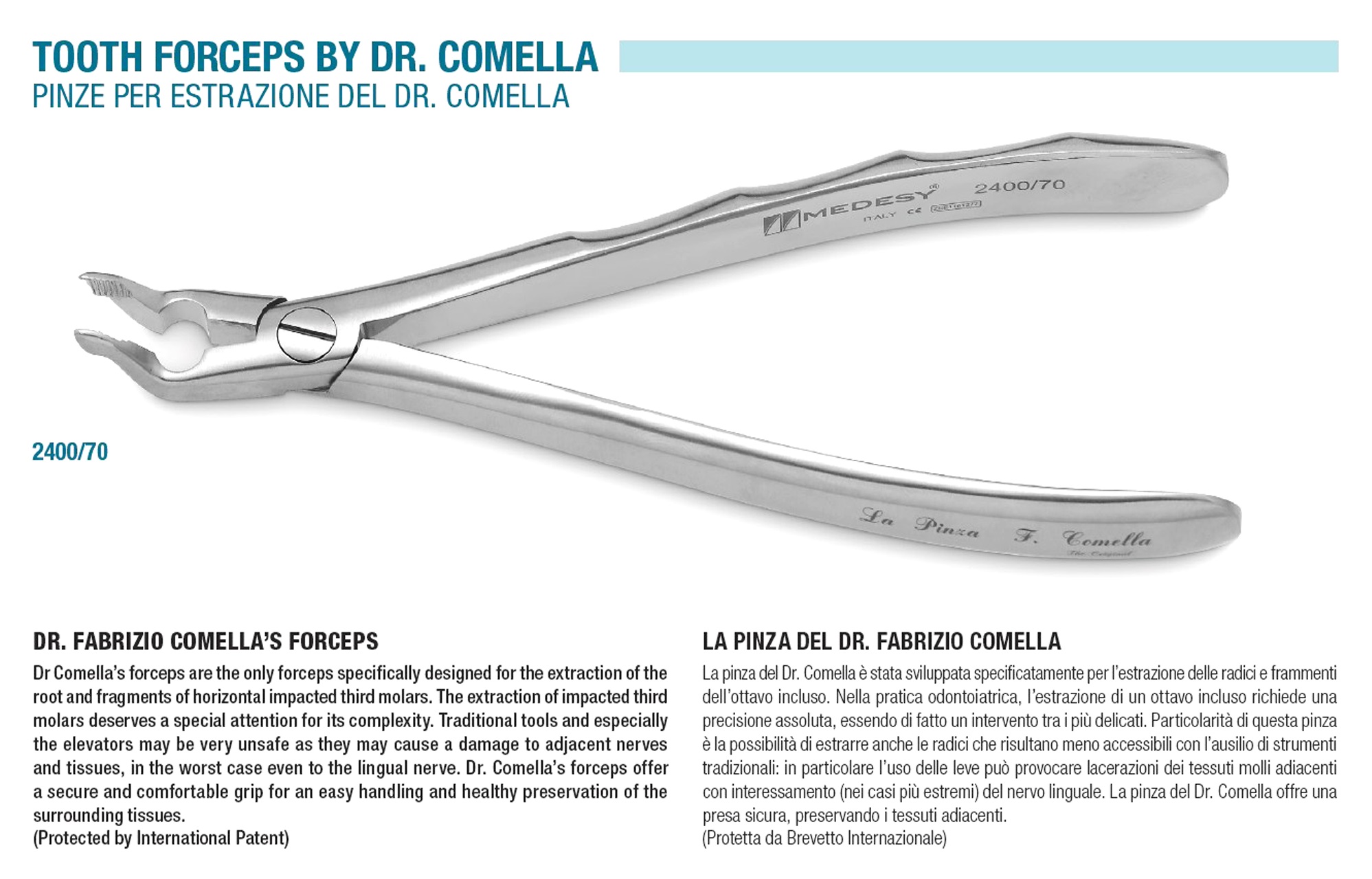 Tooth Forceps by Dr. Comella 2400/70 - Dentistree Online Shop